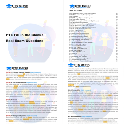 fib pte | PTE Question Bank