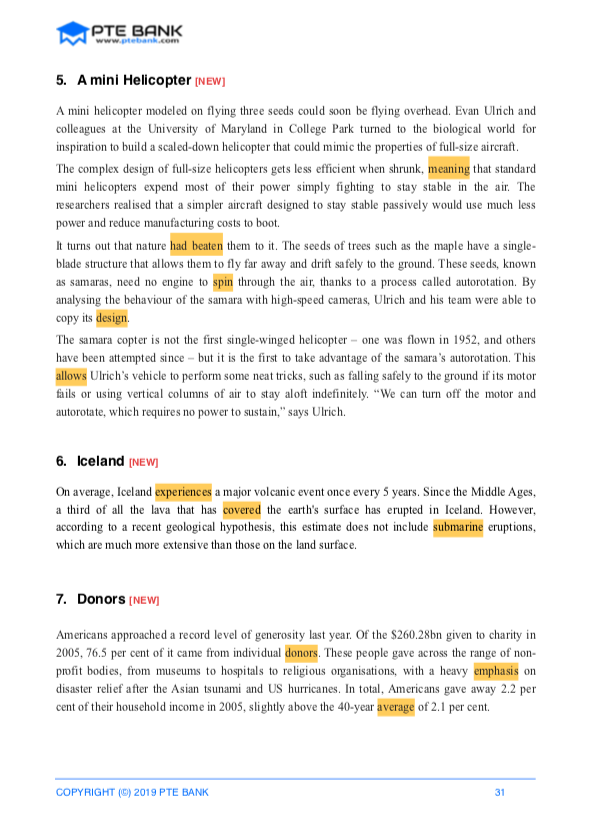 FIB PTE | PTE Question Bank