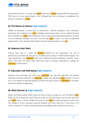 PTE Test All in One Question Bank | PTE Question Bank